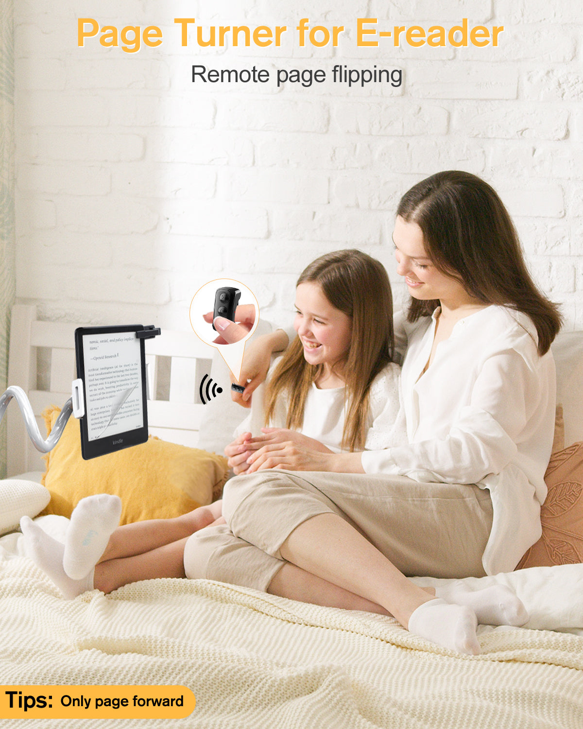 ADZERD Remote Control Page Turner Ring for Kindle Paperwhite Oasis, Bl